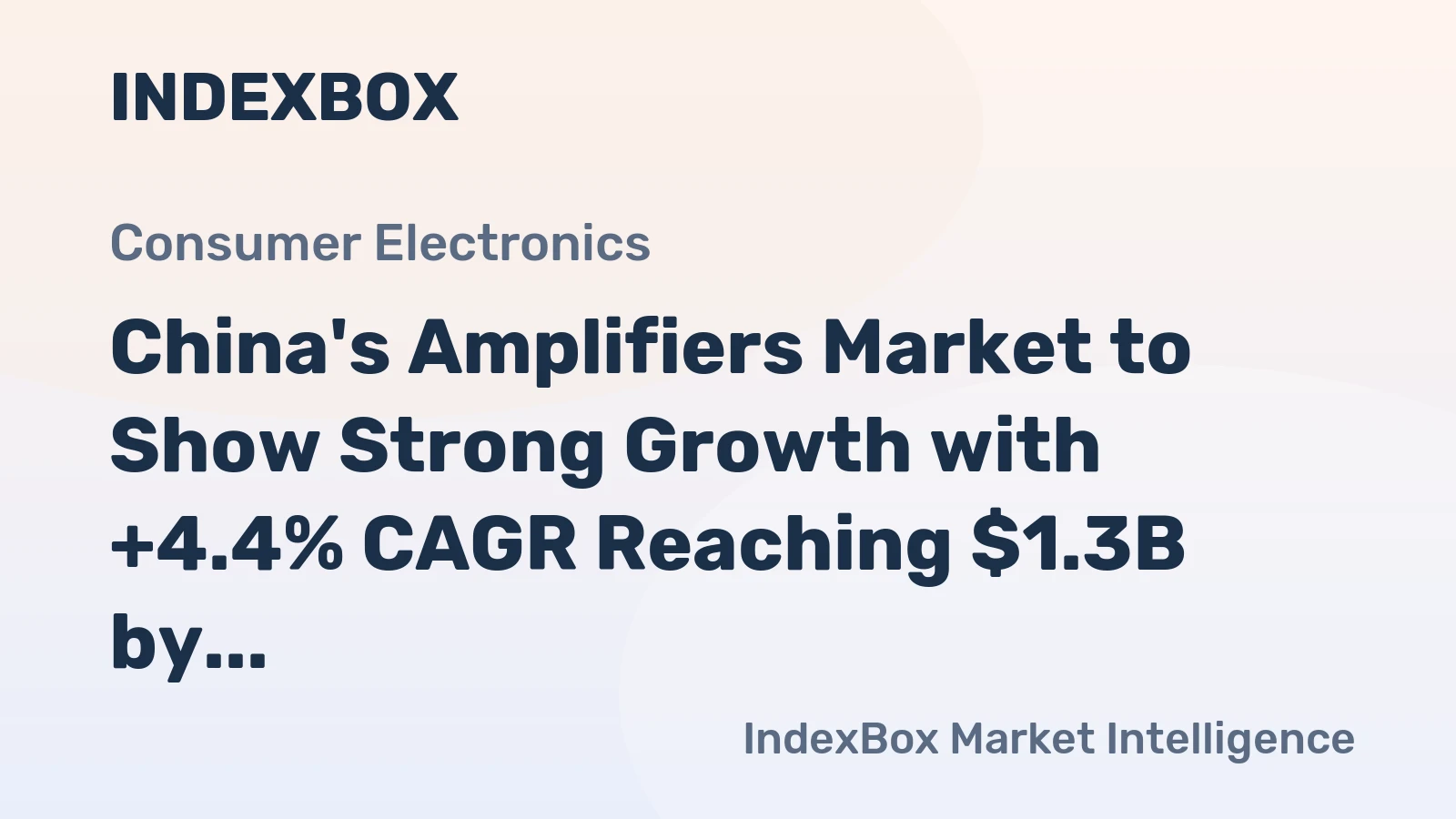 China's Amplifiers Market to Show Strong Growth with +4.4% CAGR Reaching $1.3B by 2035