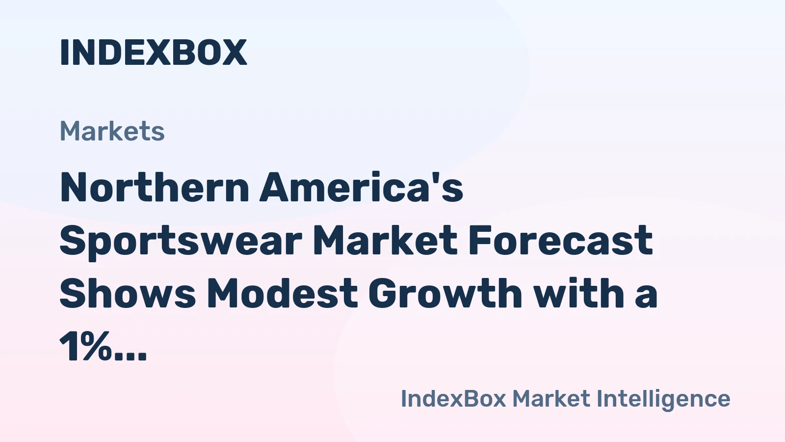 Northern America's Sportswear Market Forecast Shows Modest Growth with a 1% CAGR in Value