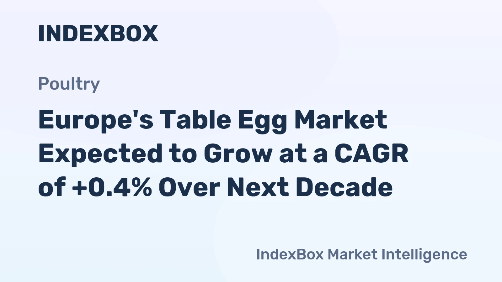 Europe's Table Egg Market Expected to Grow at a CAGR of +0.4% Over Next Decade
