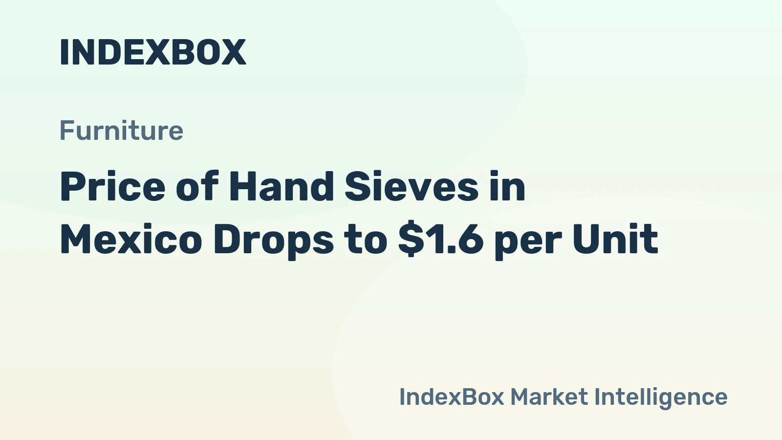 Price of Hand Sieves in Mexico Drops to $1.6 per Unit