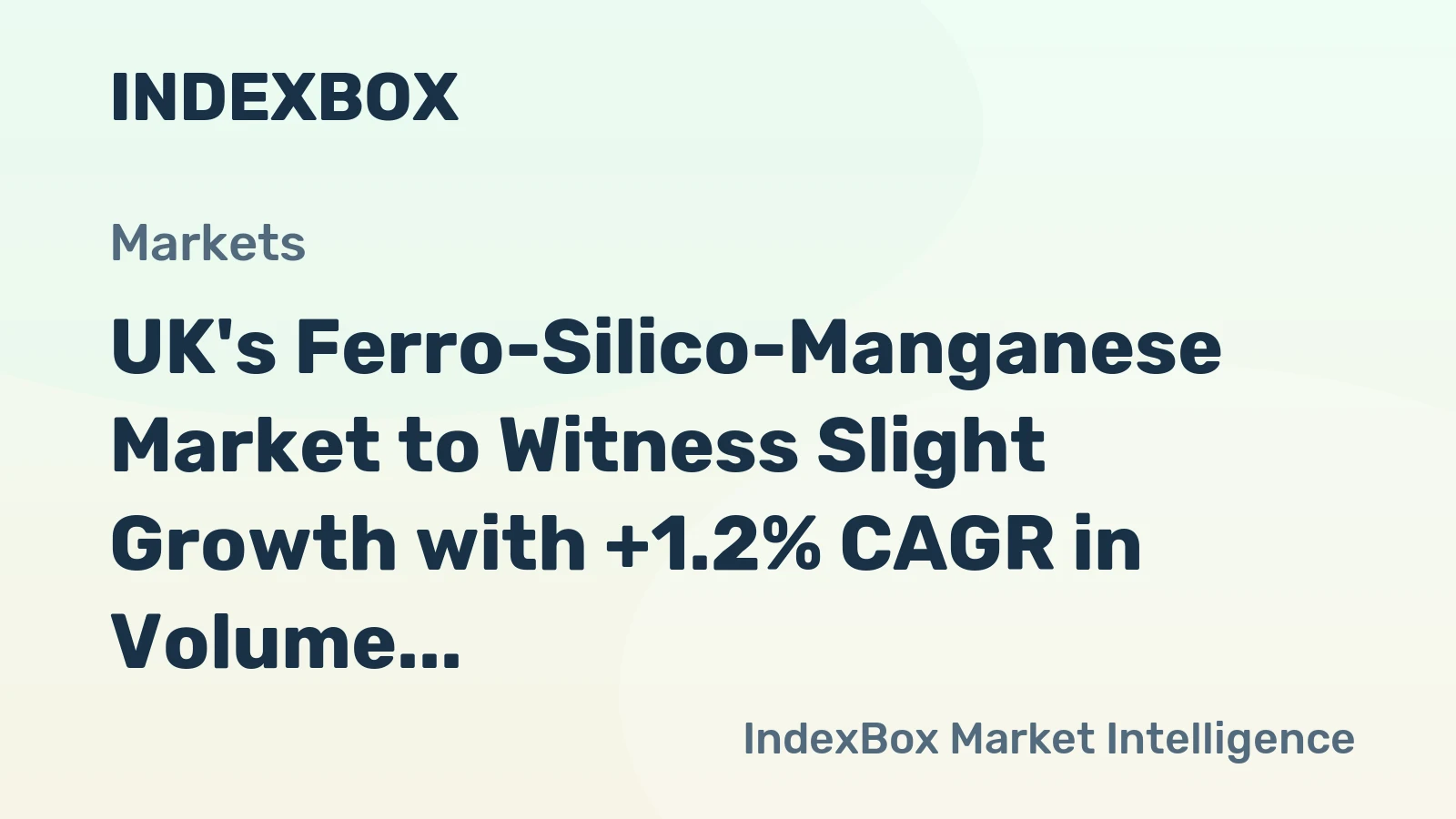 UK's Ferro-Silico-Manganese Market to Witness Slight Growth with +1.2% CAGR in Volume Dynamics from 2024 to 2035