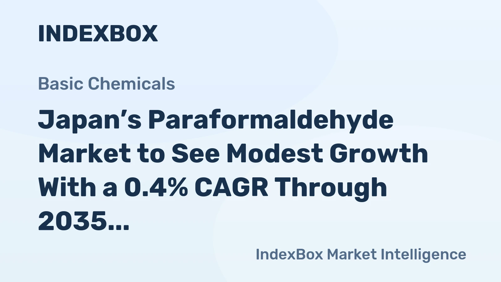 Japan’s Paraformaldehyde Market to See Modest Growth With a 0.4% CAGR Through 2035