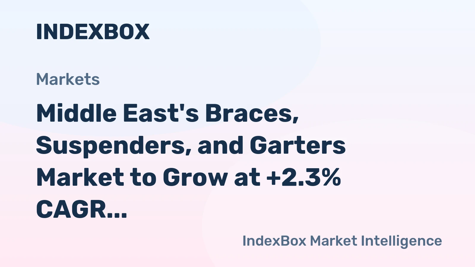 Middle East's Braces, Suspenders, and Garters Market to Grow at +2.3% CAGR, Reaching 18M Units by 2035