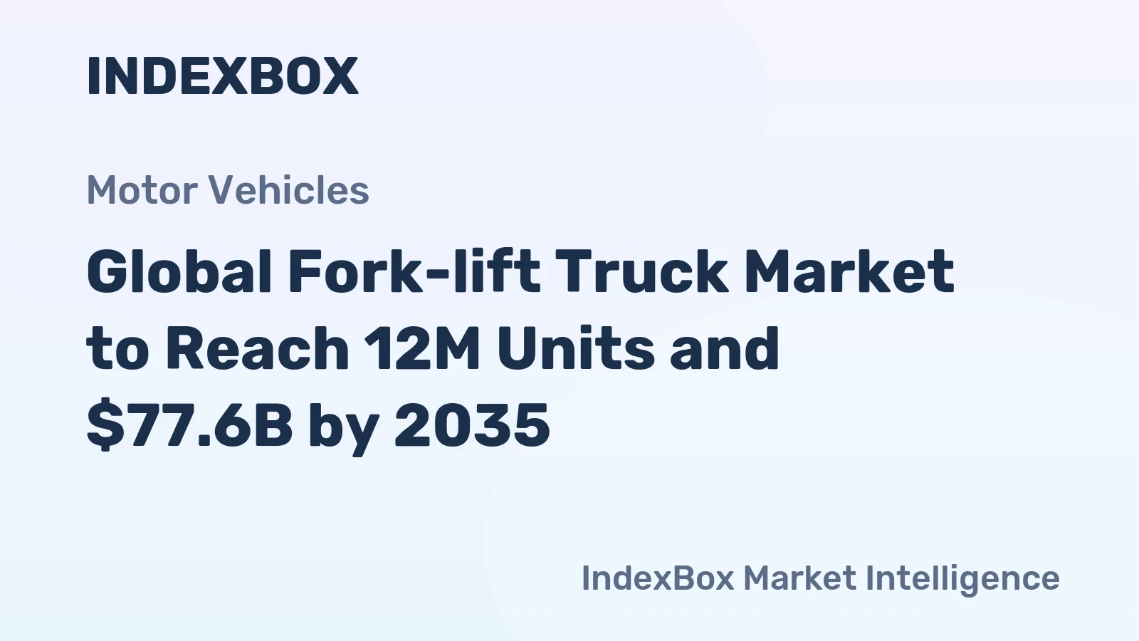 Global Fork-lift Truck Market to Reach 12M Units and $77.6B by 2035