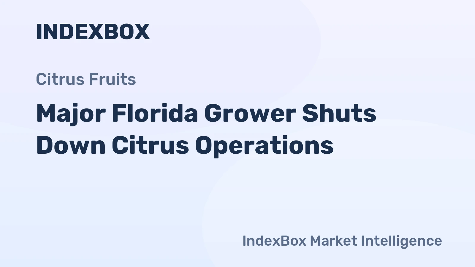 Major Florida Grower Shuts Down Citrus Operations