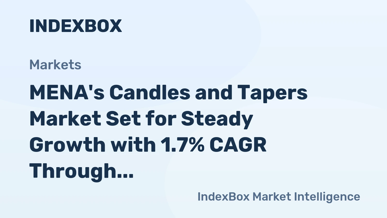 MENA's Candles and Tapers Market Set for Steady Growth with 1.7% CAGR Through 2035