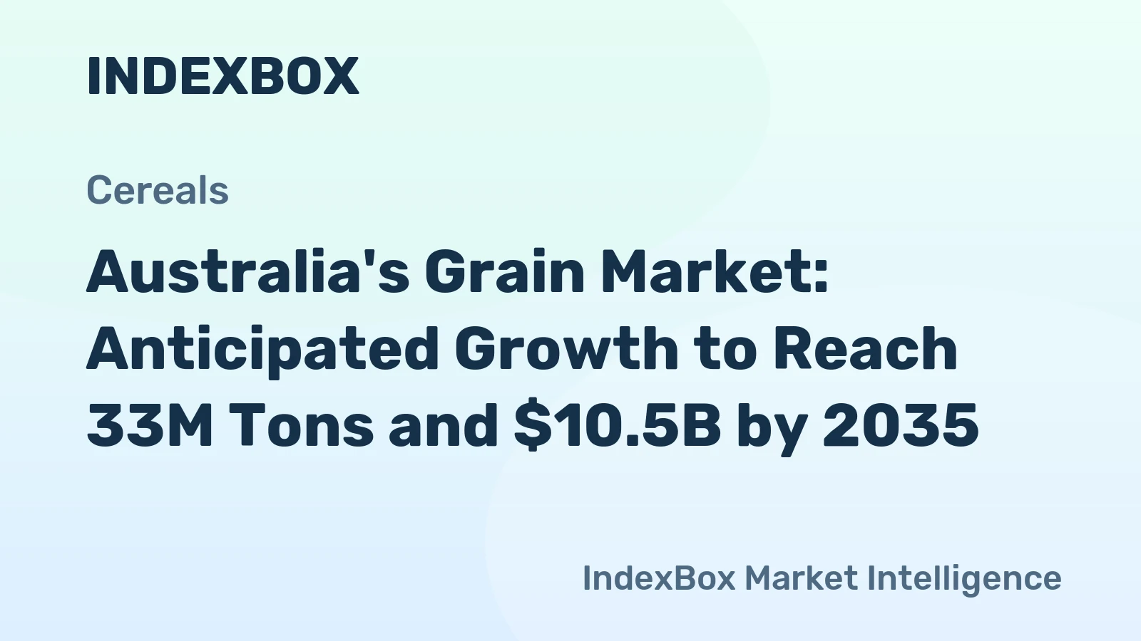 Australia's Grain Market: Anticipated Growth to Reach 33M Tons and $10.5B by 2035
