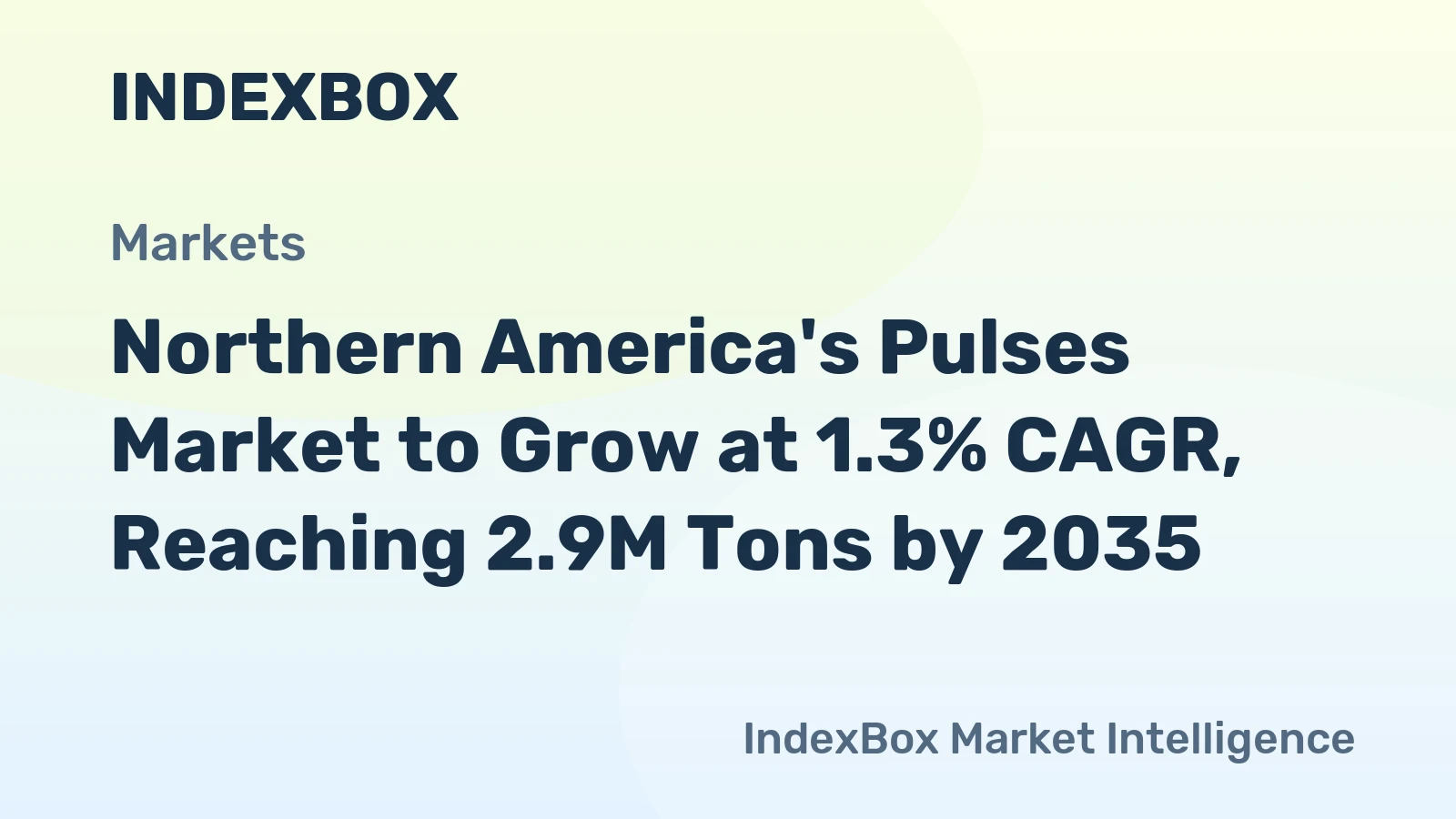Northern America's Pulses Market to Grow at 1.3% CAGR, Reaching 2.9M Tons by 2035