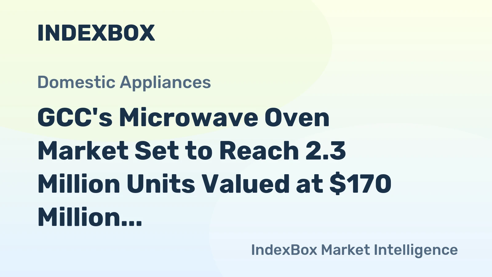 GCC's Microwave Oven Market Set to Reach 2.3 Million Units Valued at $170 Million