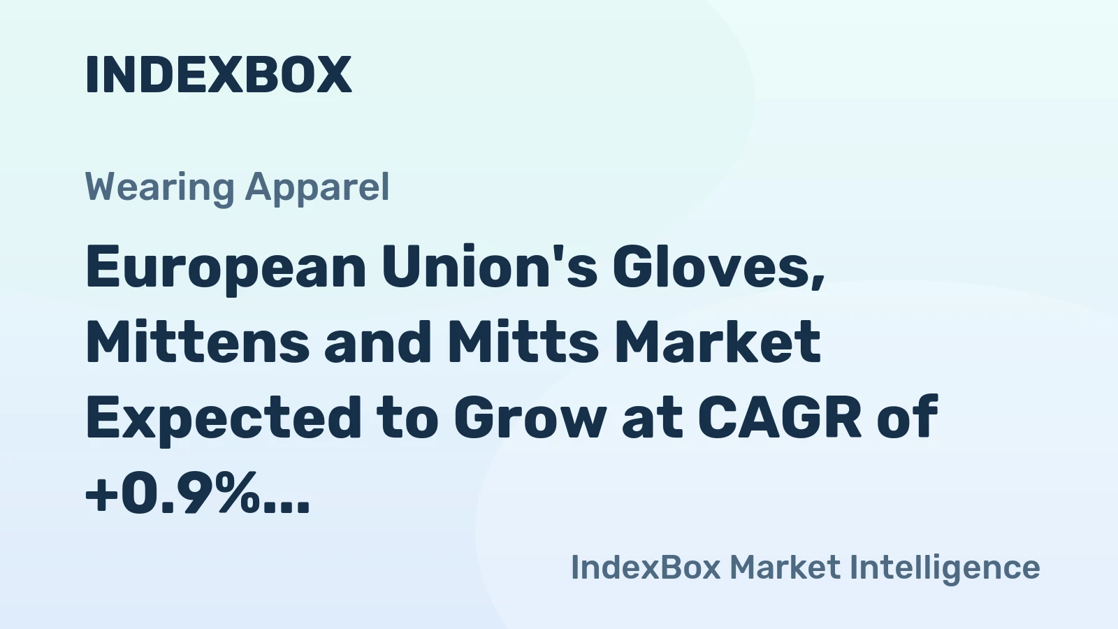 European Union's Gloves, Mittens and Mitts Market Expected to Grow at CAGR of +0.9% Over Next Decade