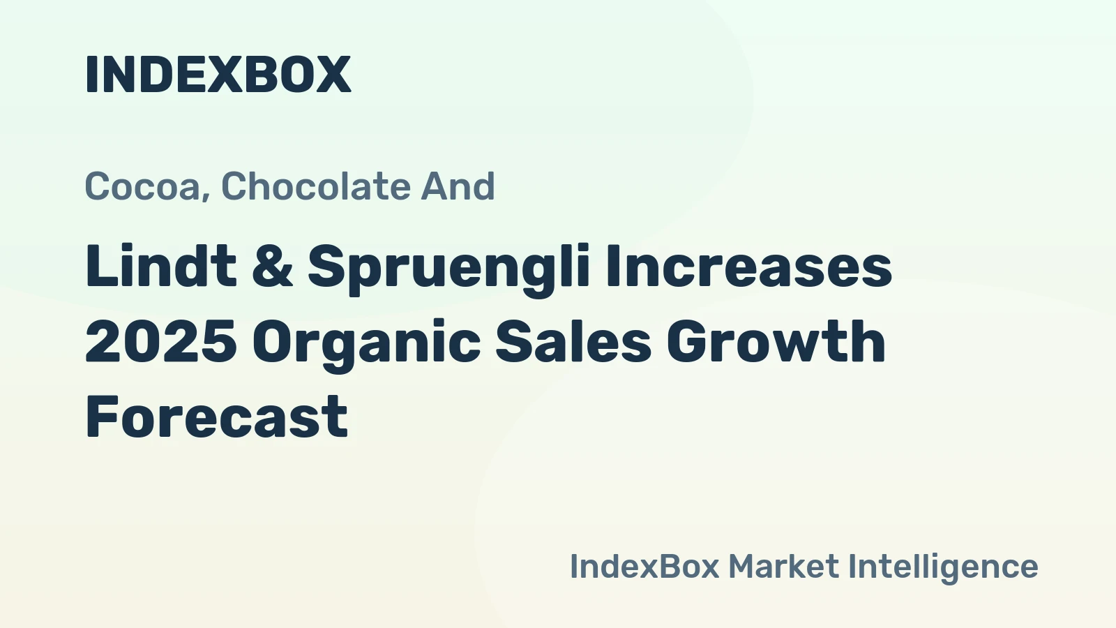 Lindt & Spruengli Increases 2025 Organic Sales Growth Forecast