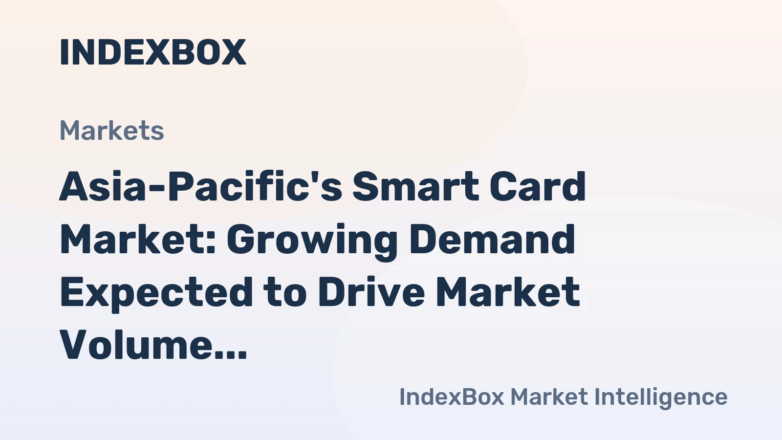 Asia-Pacific's Smart Card Market: Growing Demand Expected to Drive Market Volume to 36B Units and Market Value to $19.8B by 2035