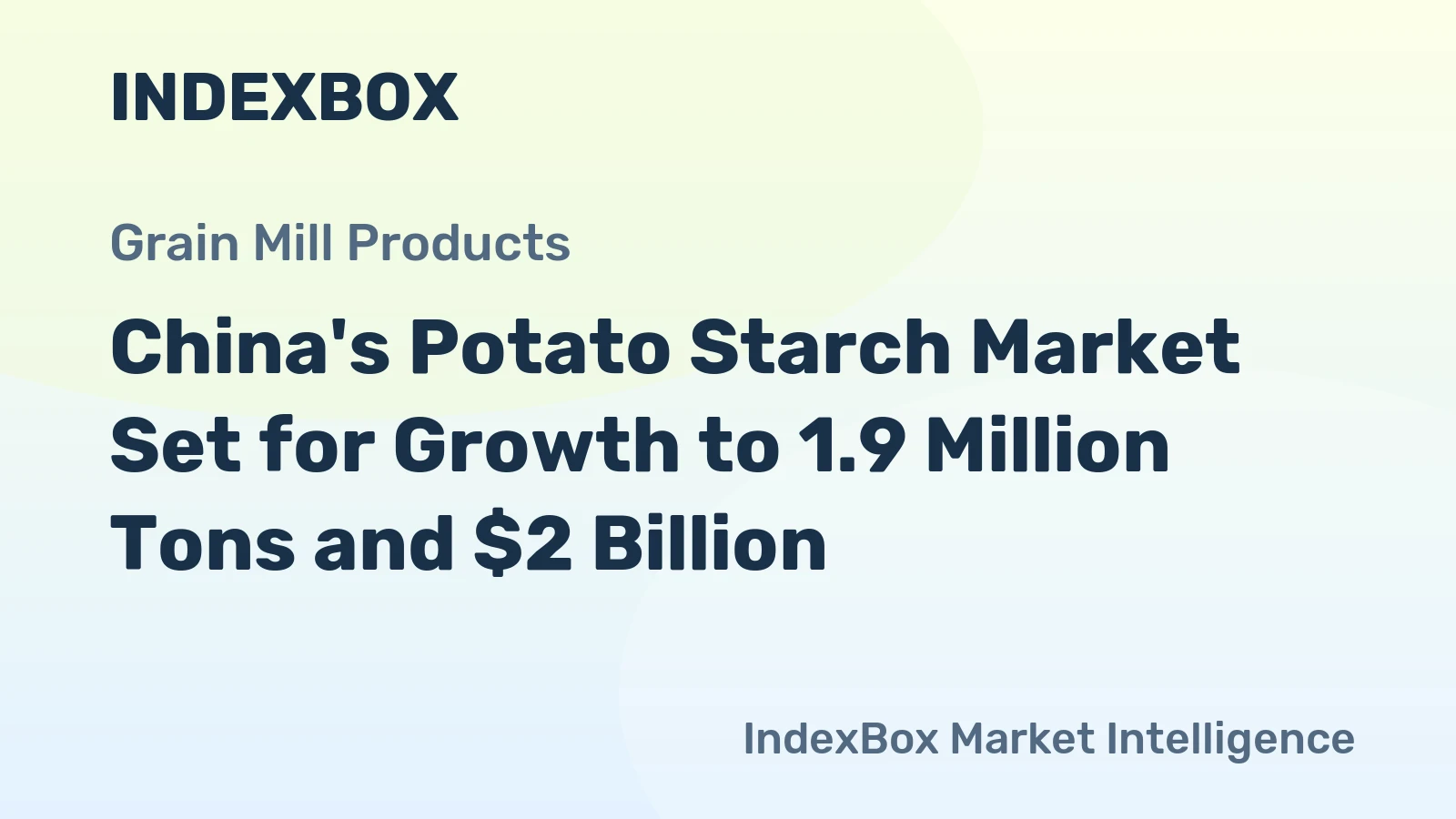 China's Potato Starch Market Set for Growth to 1.9 Million Tons and $2 Billion