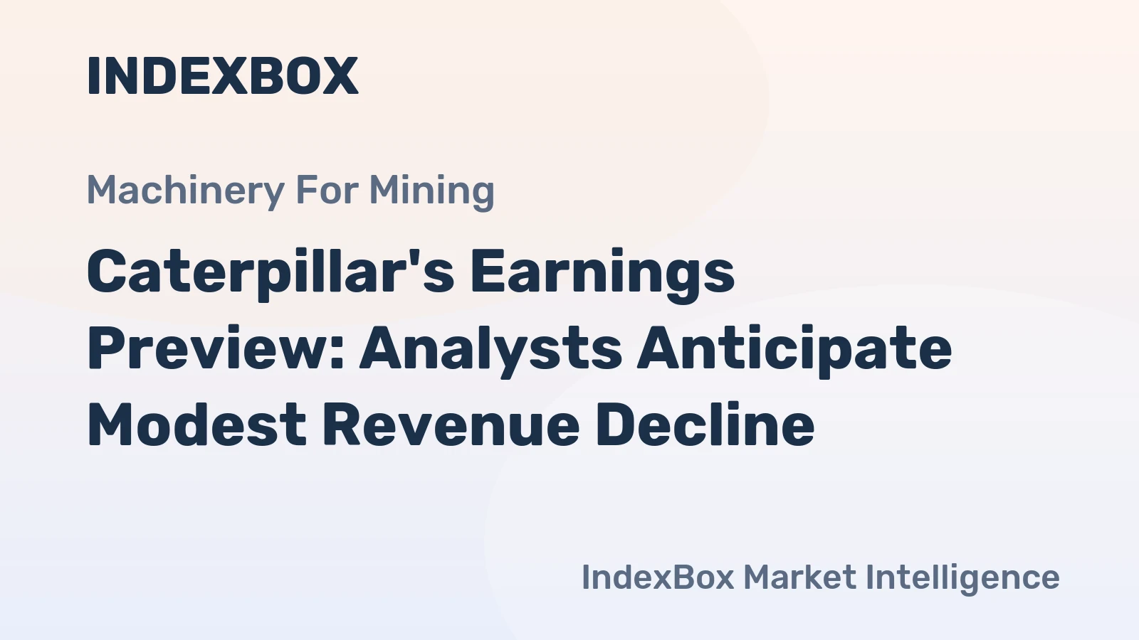 Caterpillar's Earnings Preview: Analysts Anticipate Modest Revenue Decline