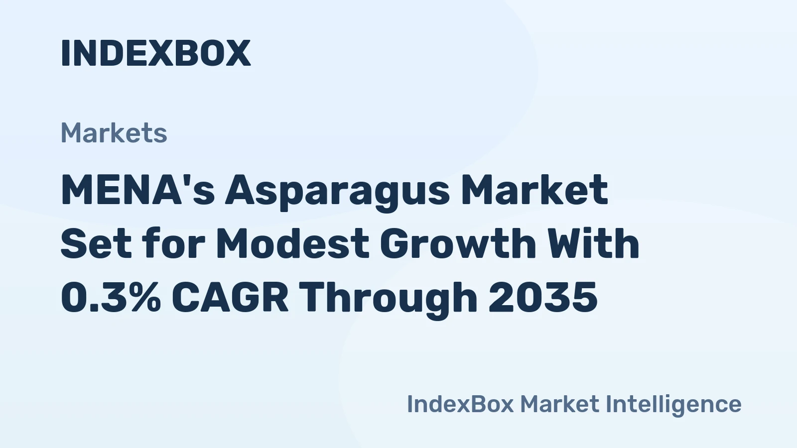 MENA's Asparagus Market Set for Modest Growth With 0.3% CAGR Through 2035