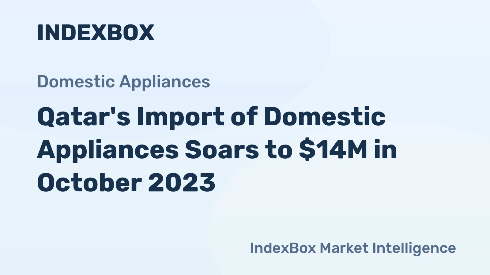 Qatar's Import of Domestic Appliances Soars to $14M in October 2023