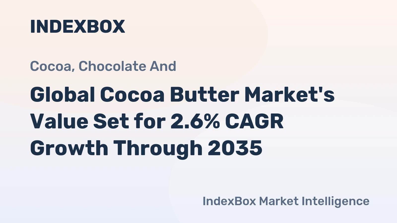 Global Cocoa Butter Market's Value Set for 2.6% CAGR Growth Through 2035