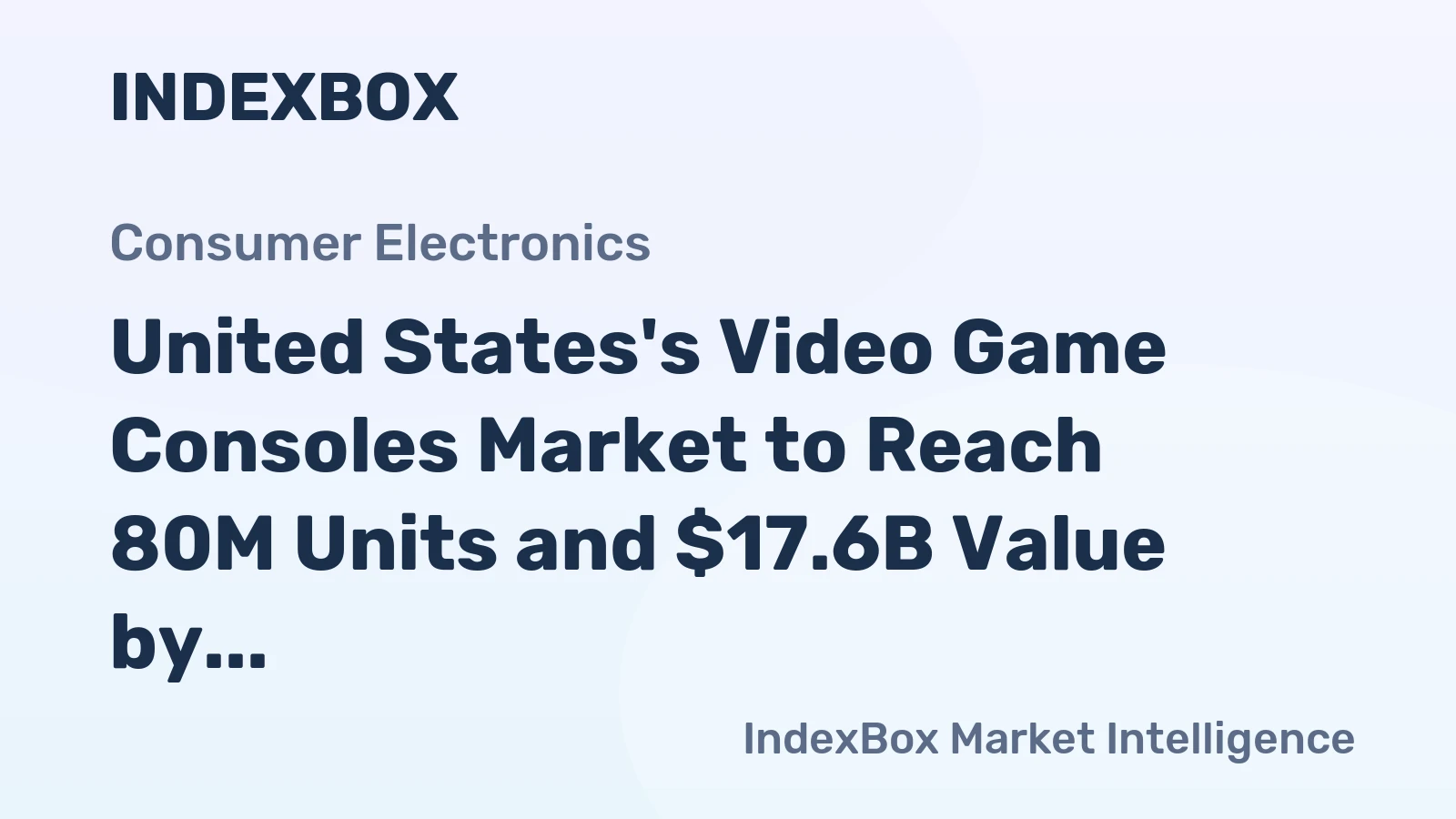 United States's Video Game Consoles Market to Reach 80M Units and $17.6B Value by 2035