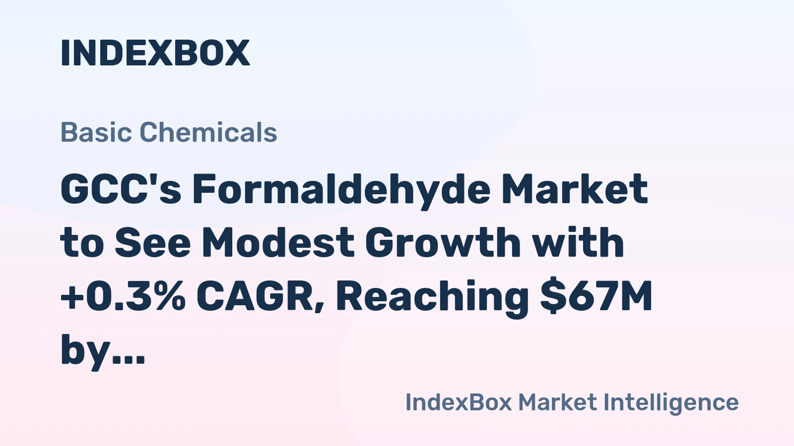 GCC's Formaldehyde Market to See Modest Growth with +0.3% CAGR, Reaching $67M by 2035