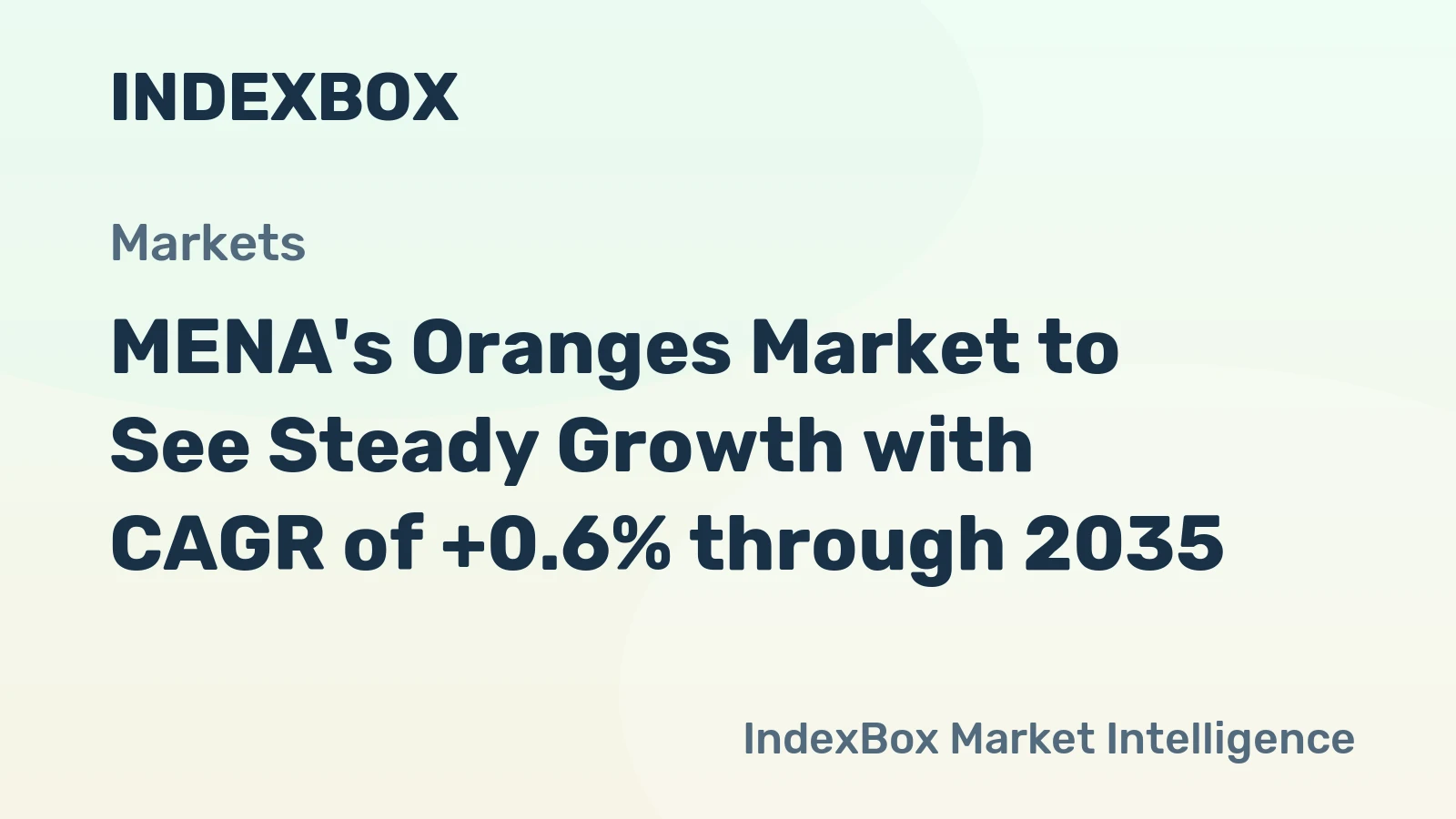 MENA's Oranges Market to See Steady Growth with CAGR of +0.6% through 2035