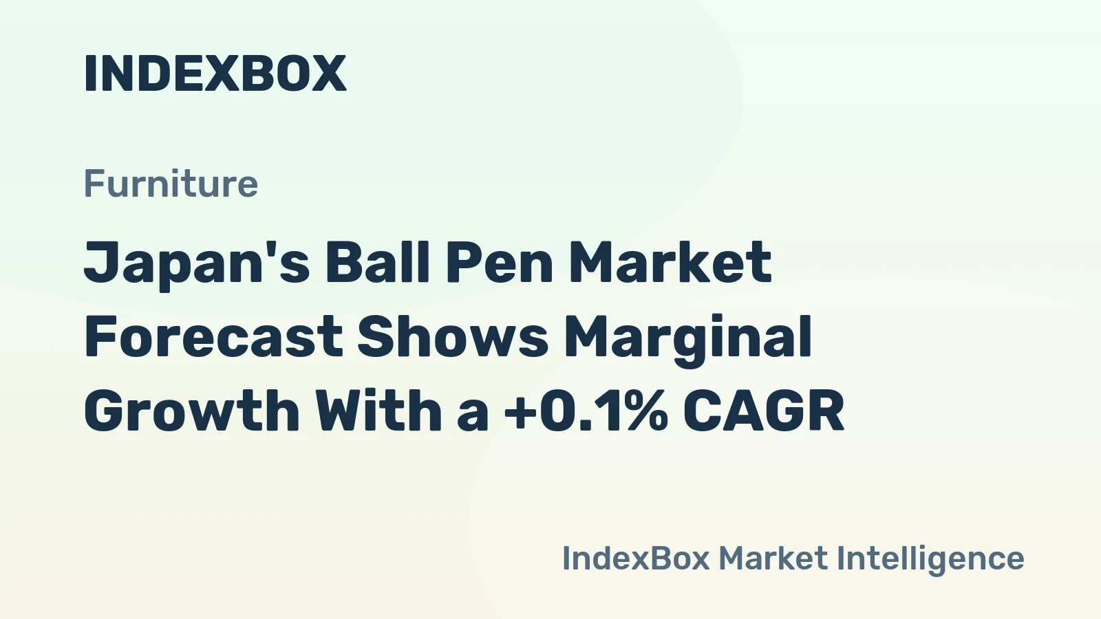 Japan's Ball Pen Market Forecast Shows Marginal Growth With a +0.1% CAGR