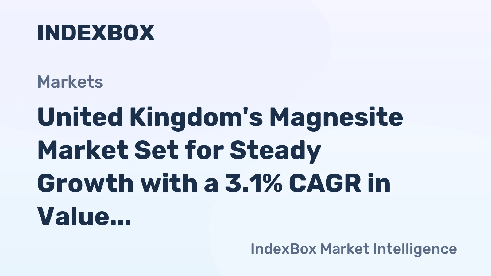 United Kingdom's Magnesite Market Set for Steady Growth with a 3.1% CAGR in Value