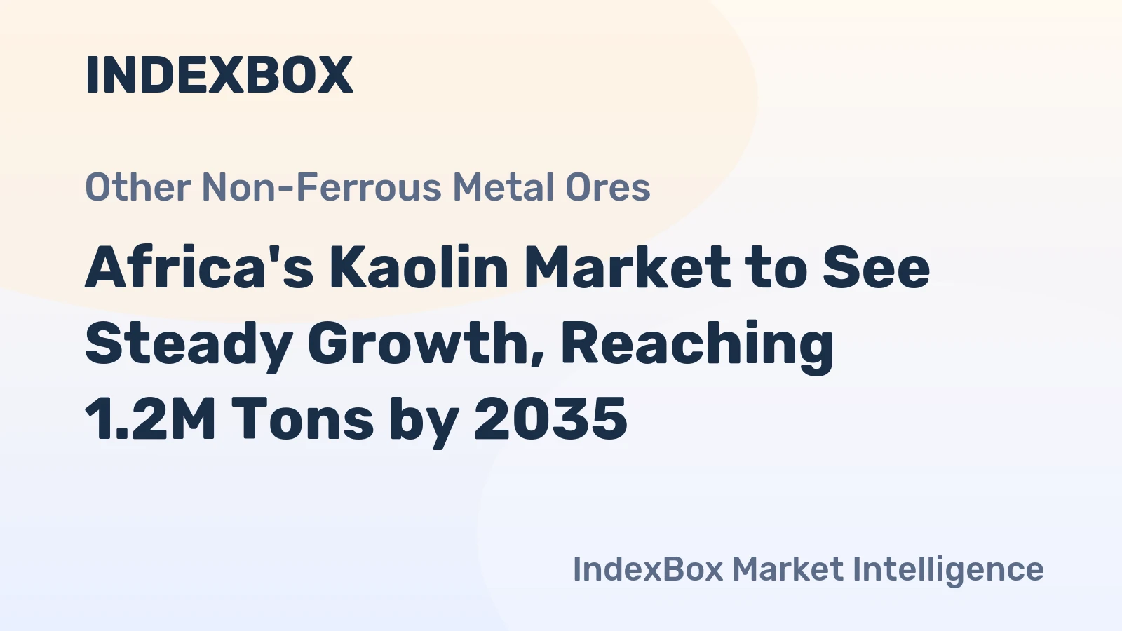 Africa's Kaolin Market to See Steady Growth, Reaching 1.2M Tons by 2035