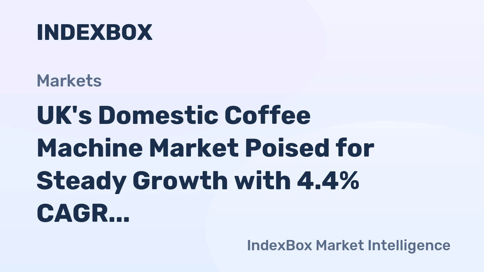 UK's Domestic Coffee Machine Market Poised for Steady Growth with 4.4% CAGR