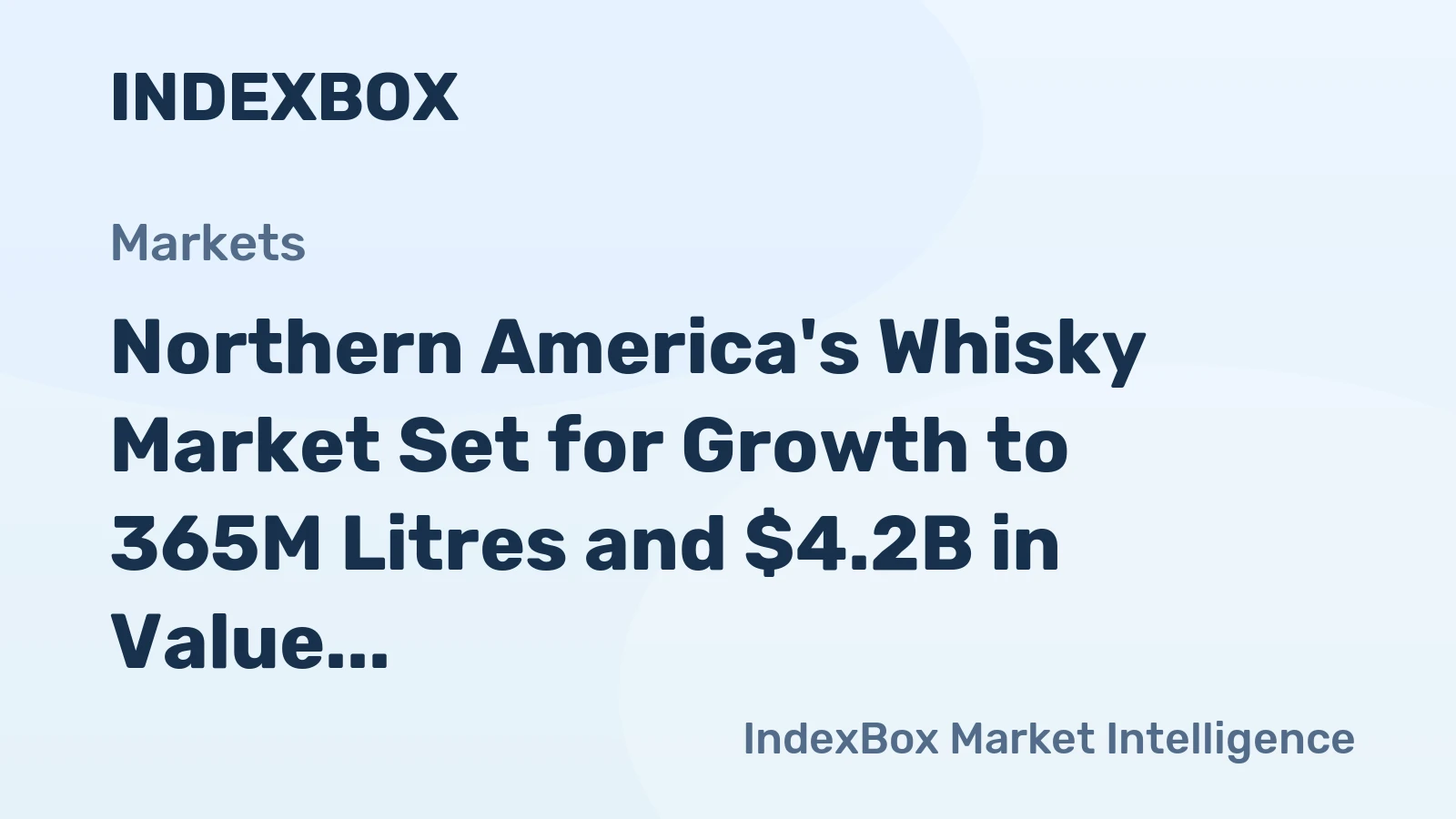 Northern America's Whisky Market Set for Growth to 365M Litres and $4.2B in Value