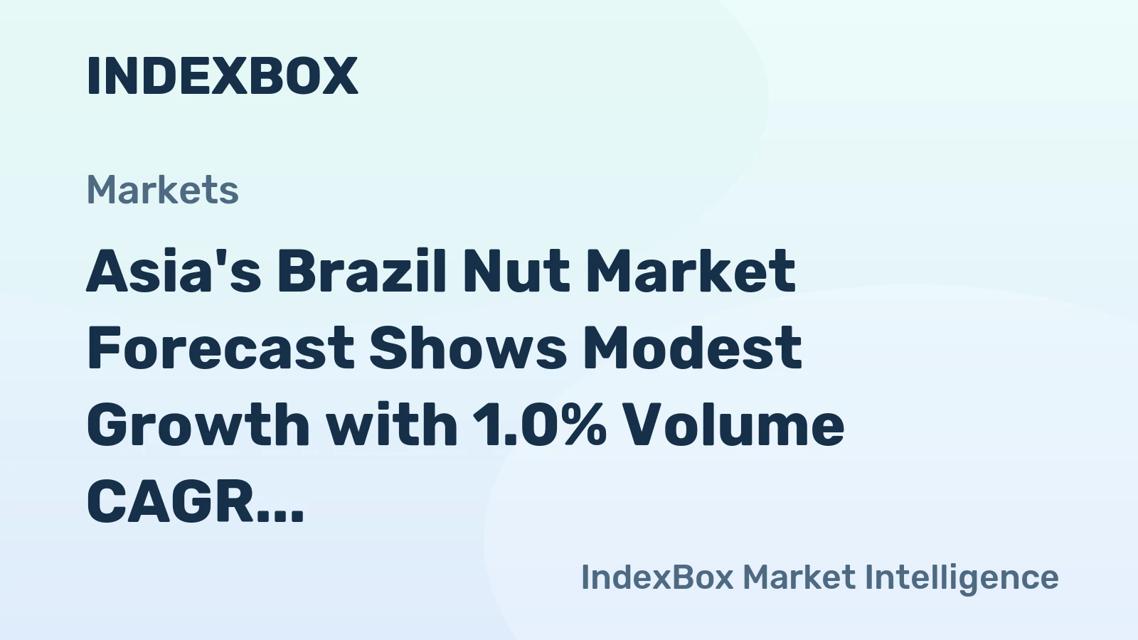 Asia's Brazil Nut Market Forecast Shows Modest Growth with 1.0% Volume CAGR Through 2035
