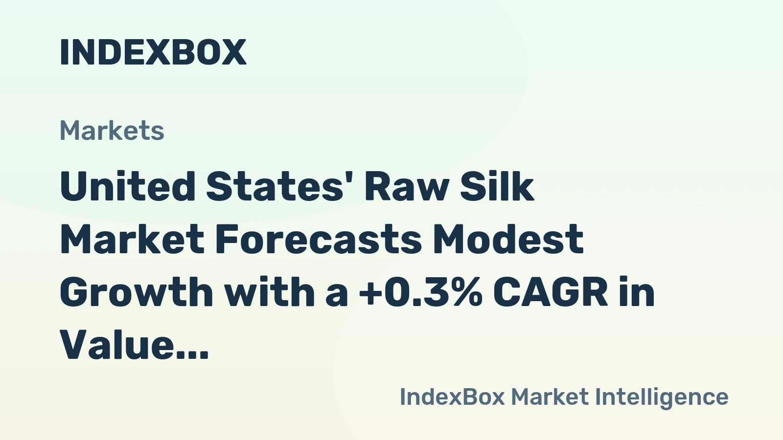 United States' Raw Silk Market Forecasts Modest Growth with a +0.3% CAGR in Value