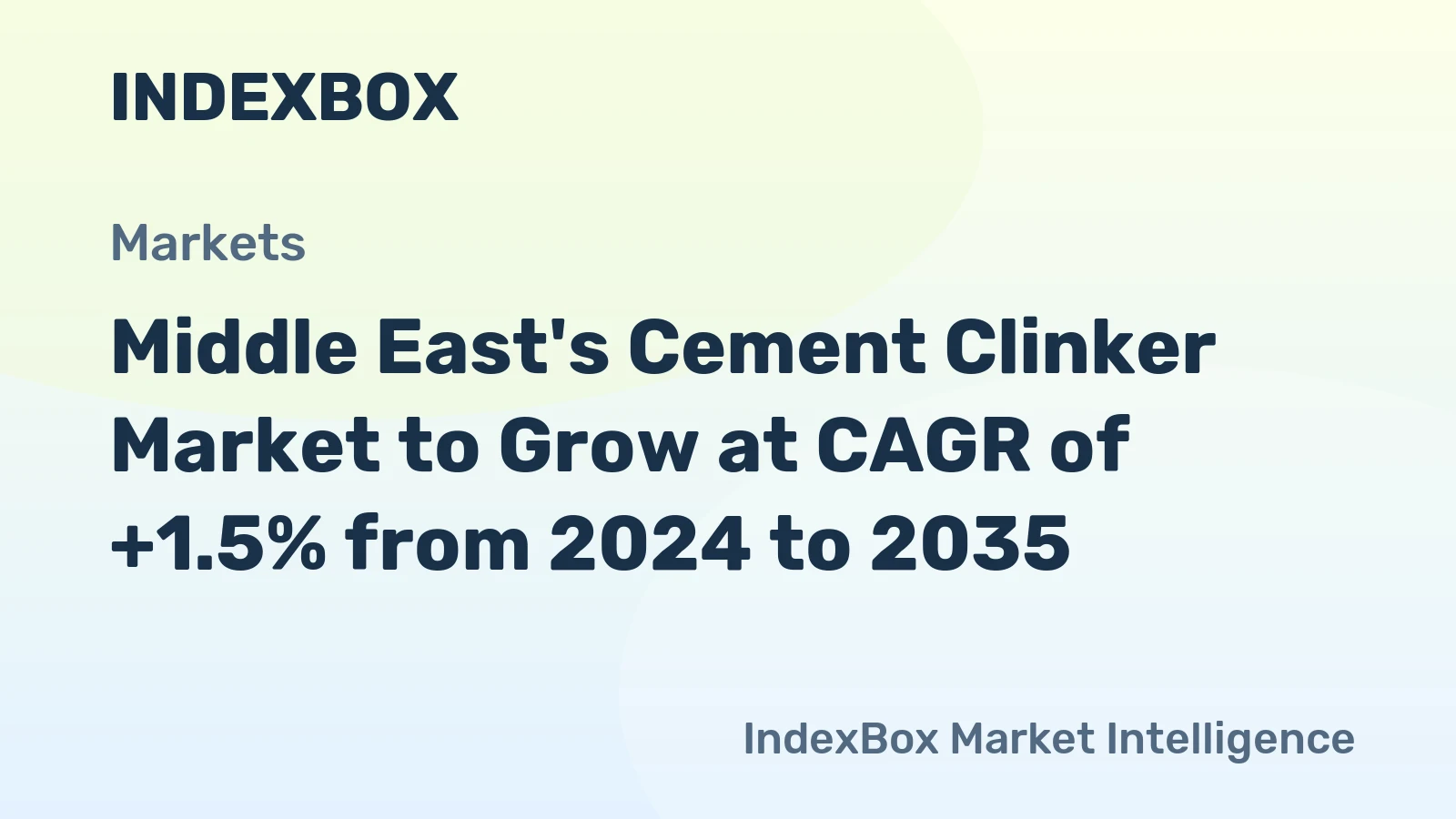 Middle East's Cement Clinker Market to Grow at CAGR of +1.5% from 2024 to 2035