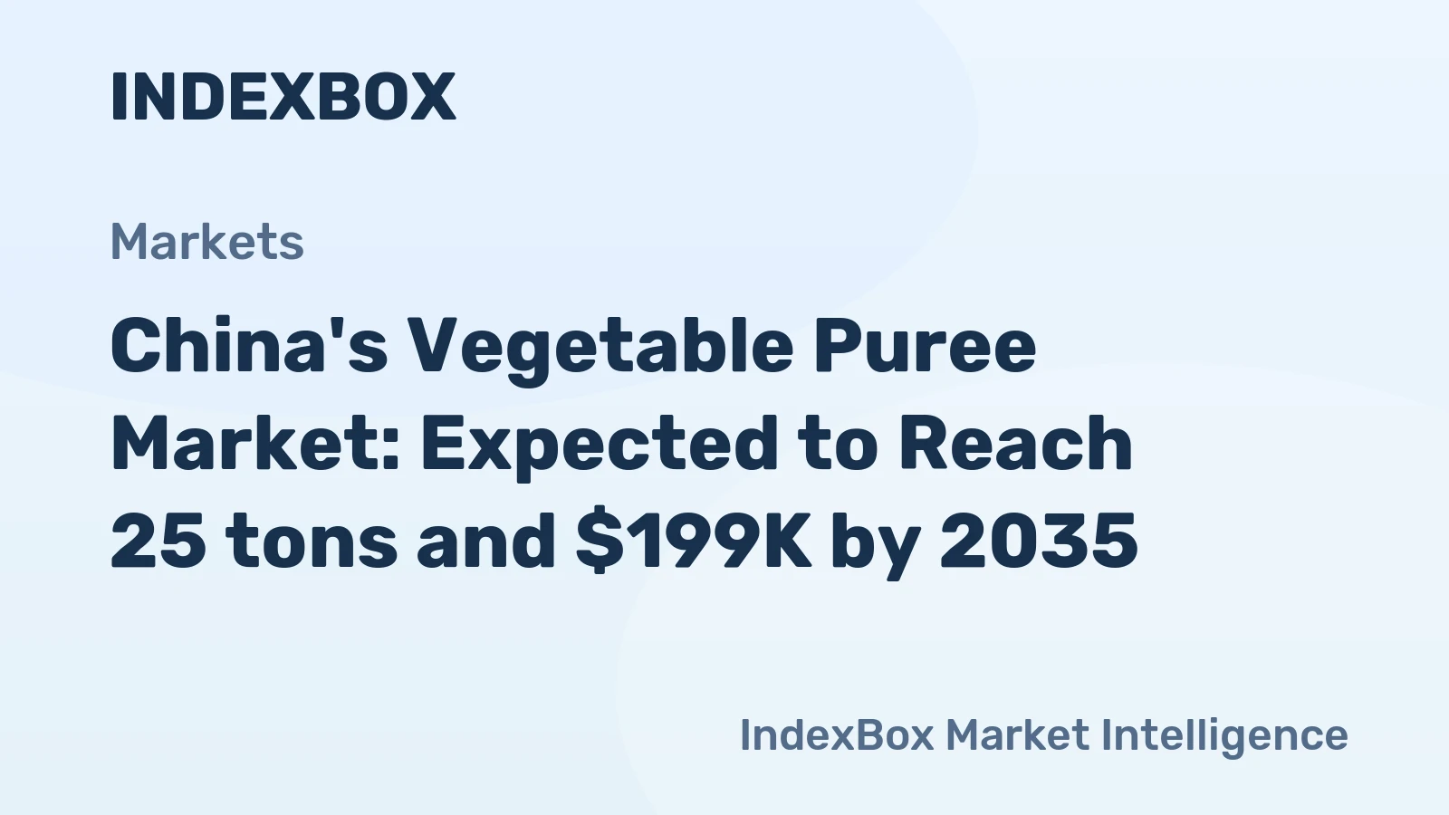 China's Vegetable Puree Market: Expected to Reach 25 tons and $199K by 2035