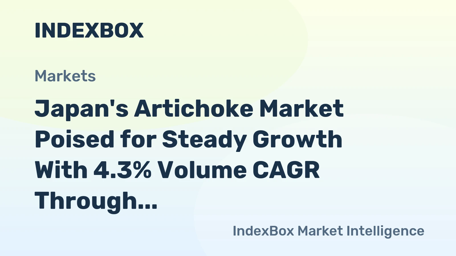 Japan's Artichoke Market Poised for Steady Growth With 4.3% Volume CAGR Through 2035