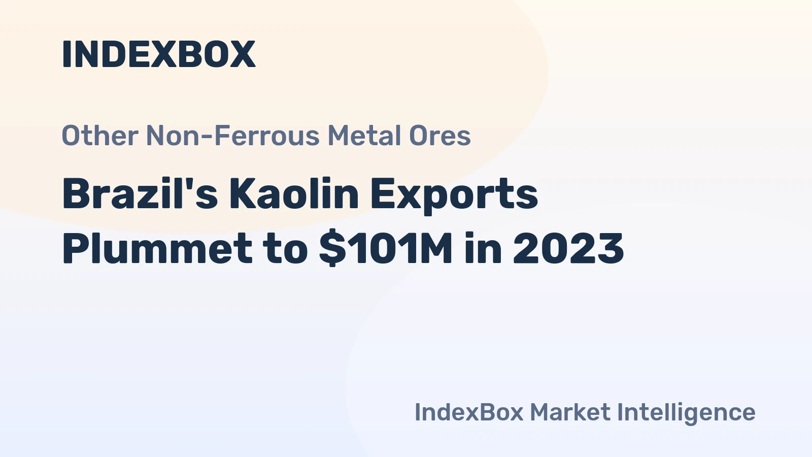 Brazil's Kaolin Exports Plummet to $101M in 2023