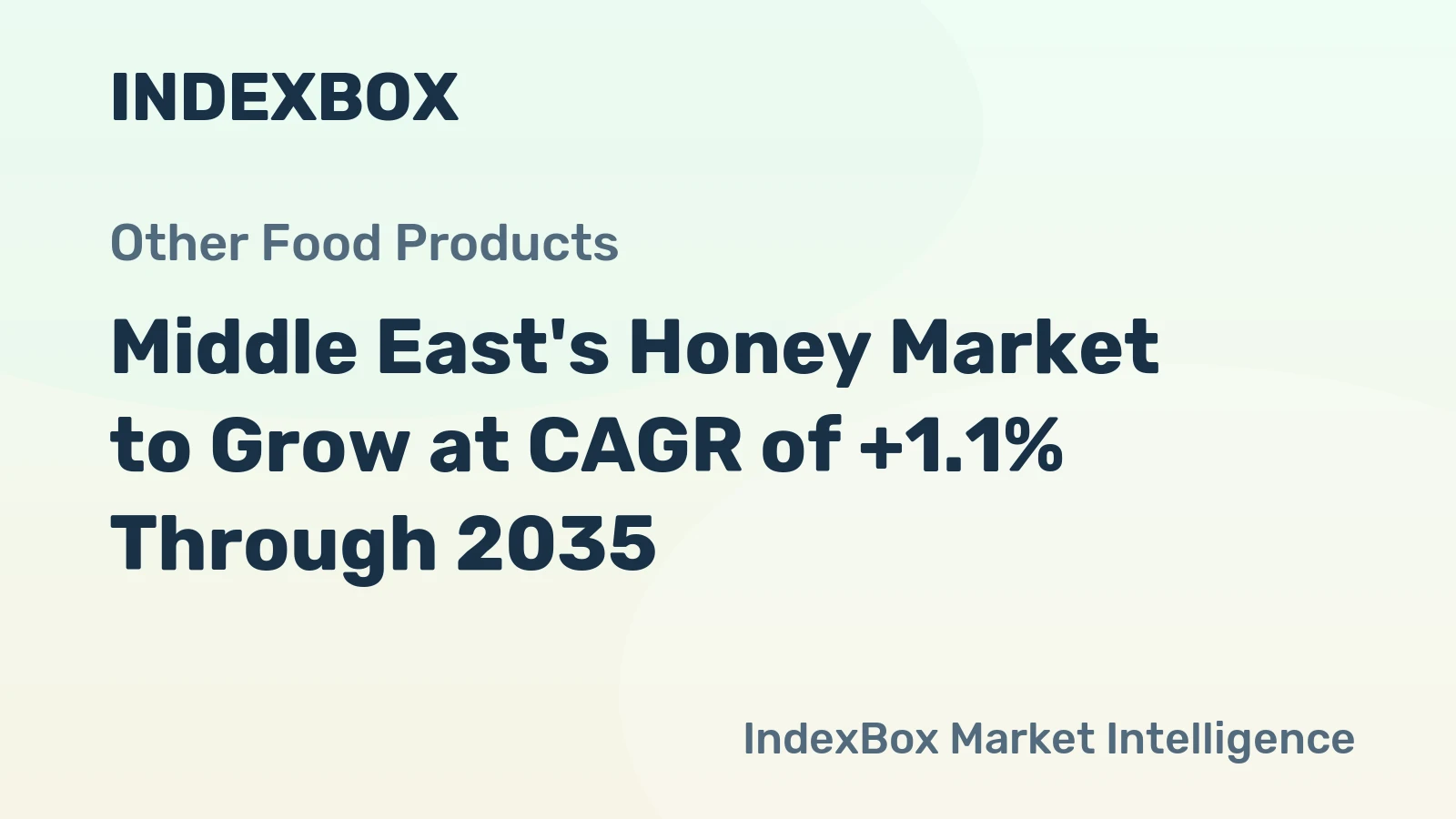 Middle East's Honey Market to Grow at CAGR of +1.1% Through 2035