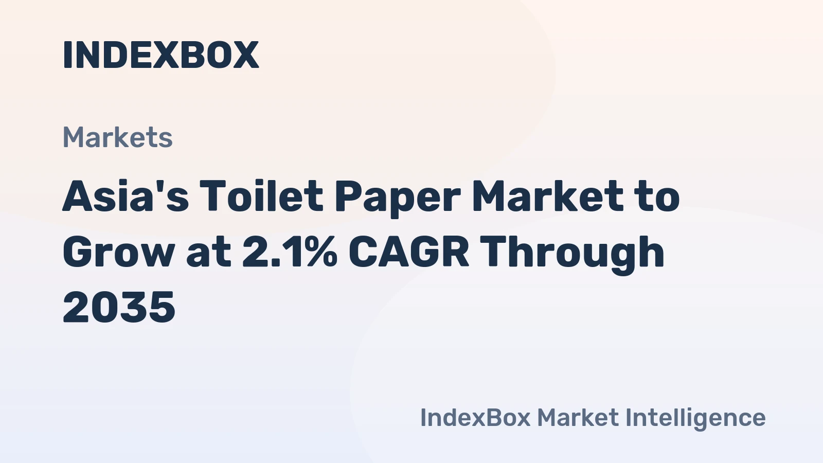 Asia's Toilet Paper Market to Grow at 2.1% CAGR Through 2035