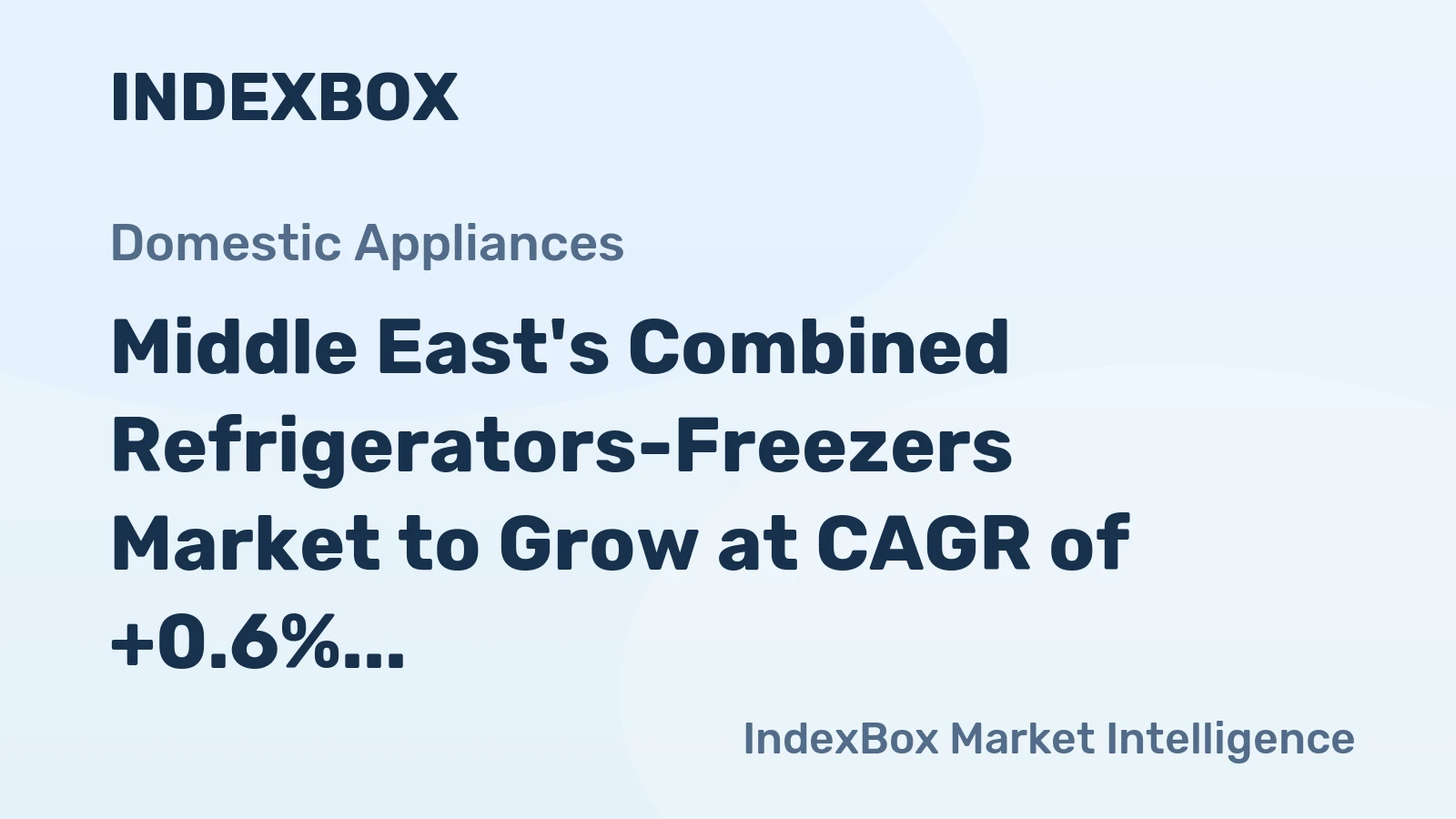 Middle East's Combined Refrigerators-Freezers Market to Grow at CAGR of +0.6%, Reaching 6.5M Units by 2035