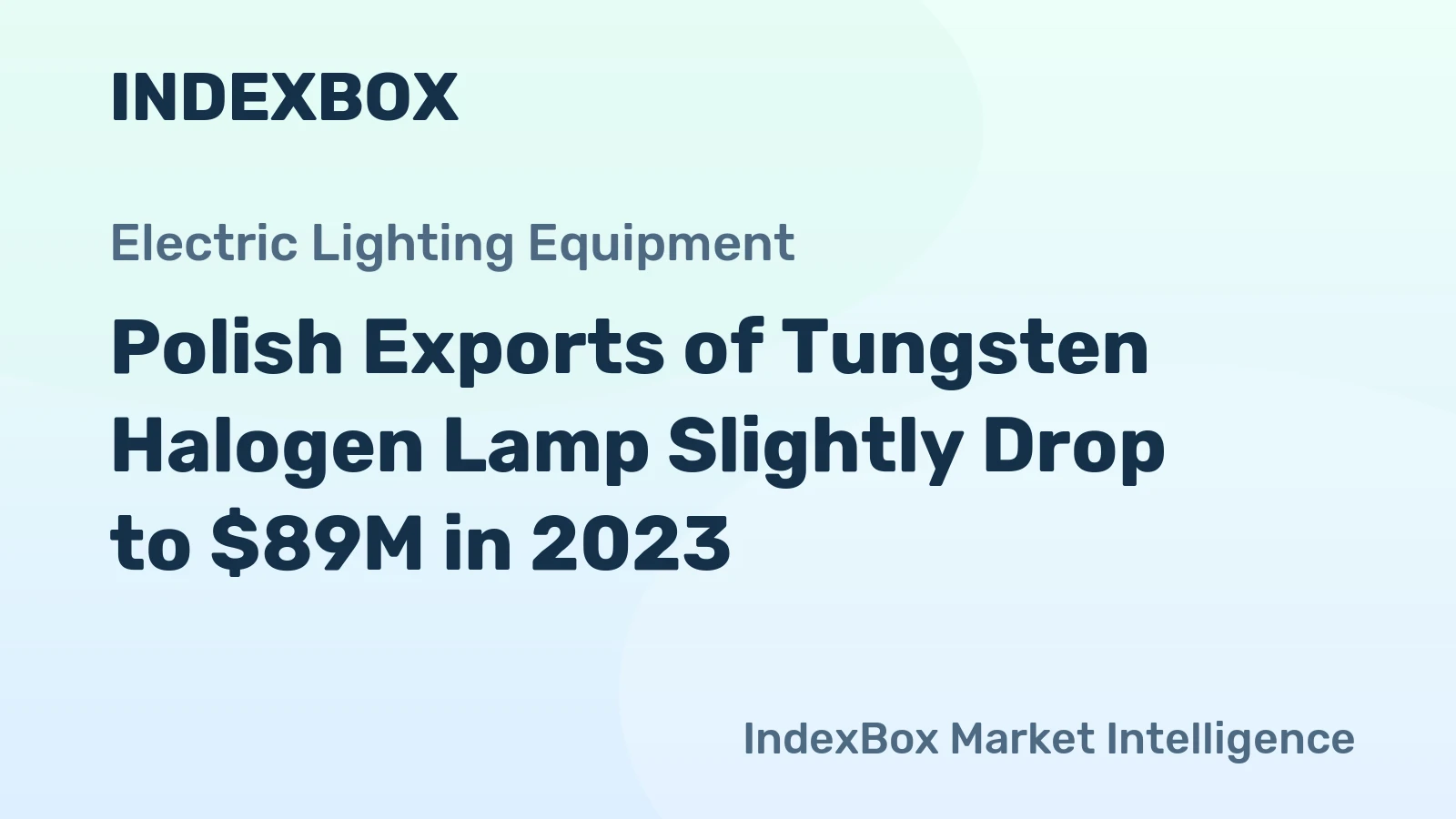 Polish Exports of Tungsten Halogen Lamp Slightly Drop to $89M in 2023