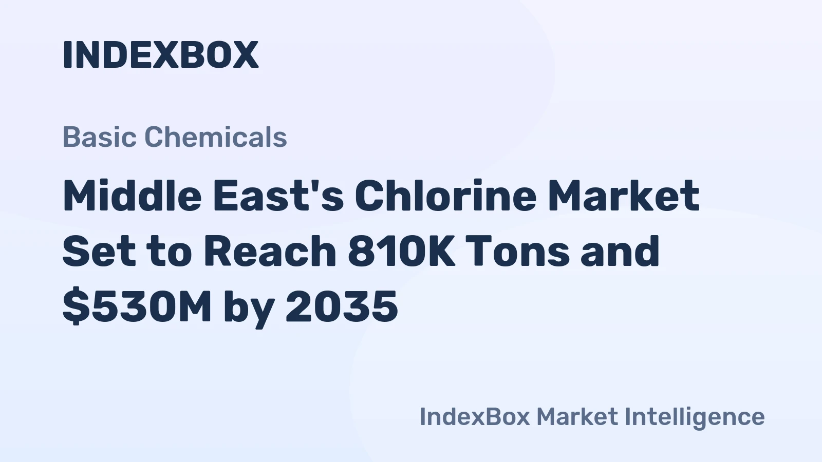 Middle East's Chlorine Market Set to Reach 810K Tons and $530M by 2035