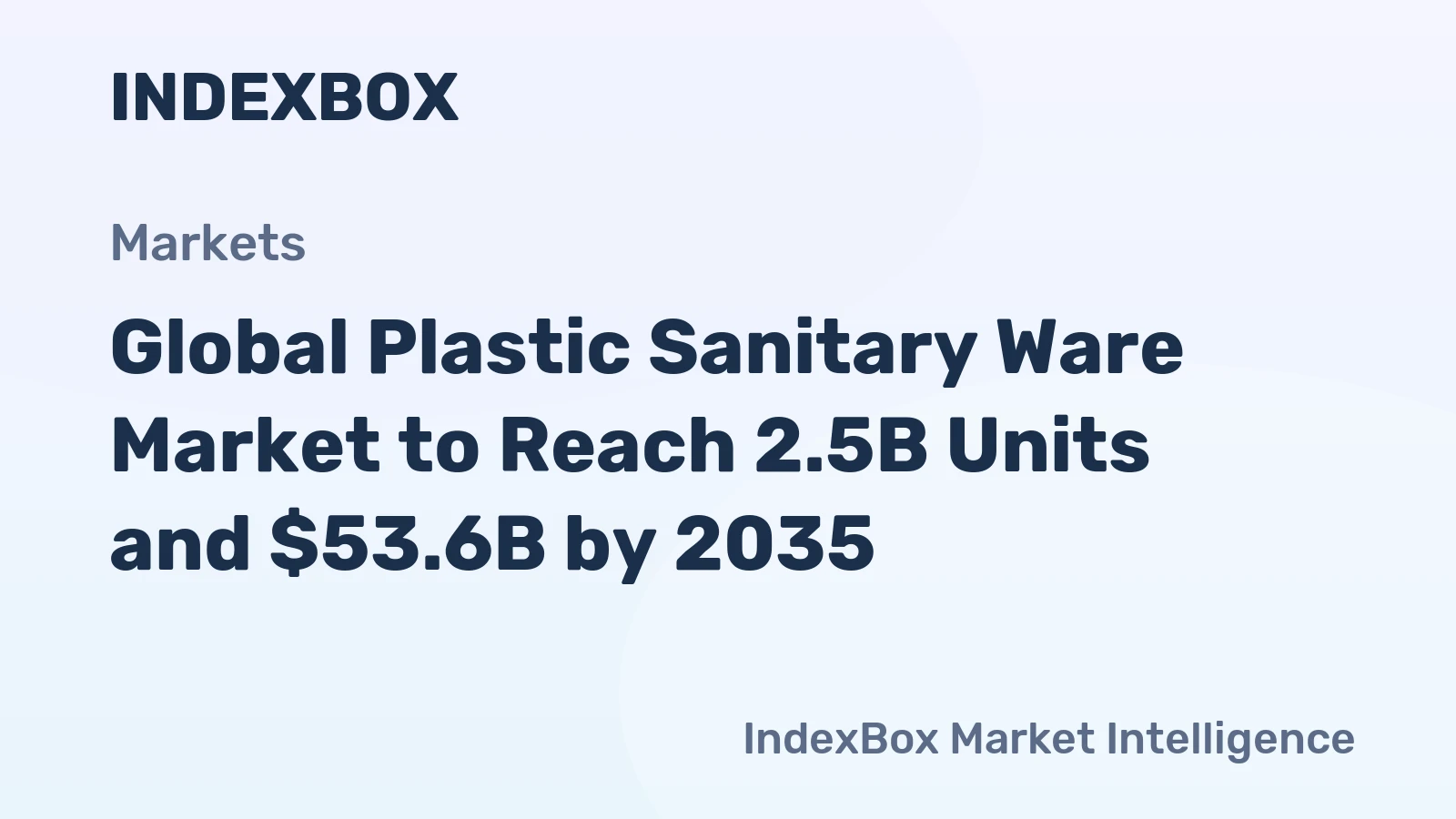 Global Plastic Sanitary Ware Market to Reach 2.5B Units and $53.6B by 2035
