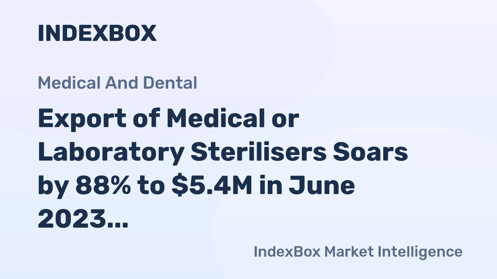 Export of Medical or Laboratory Sterilisers Soars by 88% to $5.4M in June 2023 in Spain