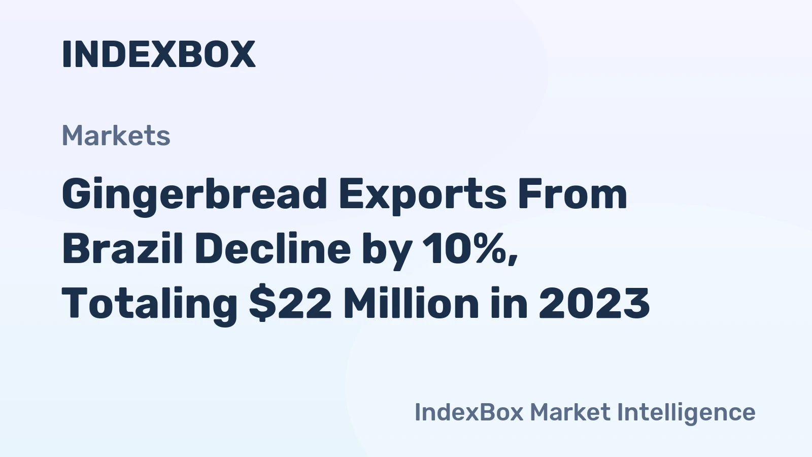Gingerbread Exports From Brazil Decline by 10%, Totaling $22 Million in 2023