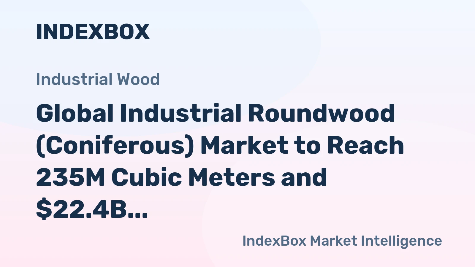 Global Industrial Roundwood (Coniferous) Market to Reach 235M Cubic Meters and $22.4B by 2035