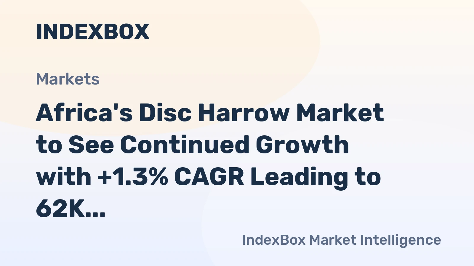 Africa's Disc Harrow Market to See Continued Growth with +1.3% CAGR Leading to 62K Units by 2035