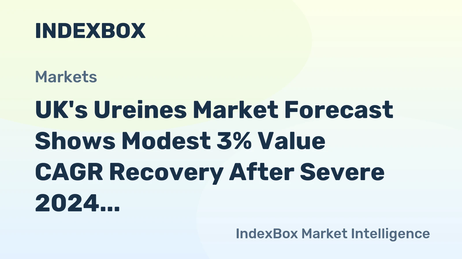 UK's Ureines Market Forecast Shows Modest 3% Value CAGR Recovery After Severe 2024 Contraction