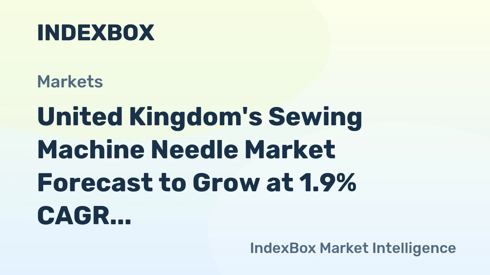 United Kingdom's Sewing Machine Needle Market Forecast to Grow at 1.9% CAGR Through 2035