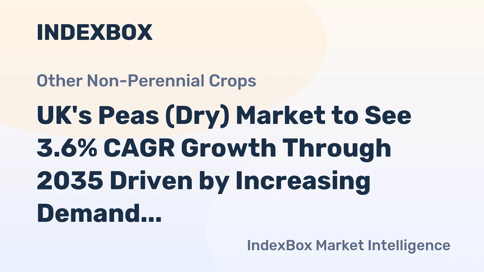 UK's Peas (Dry) Market to See 3.6% CAGR Growth Through 2035 Driven by Increasing Demand