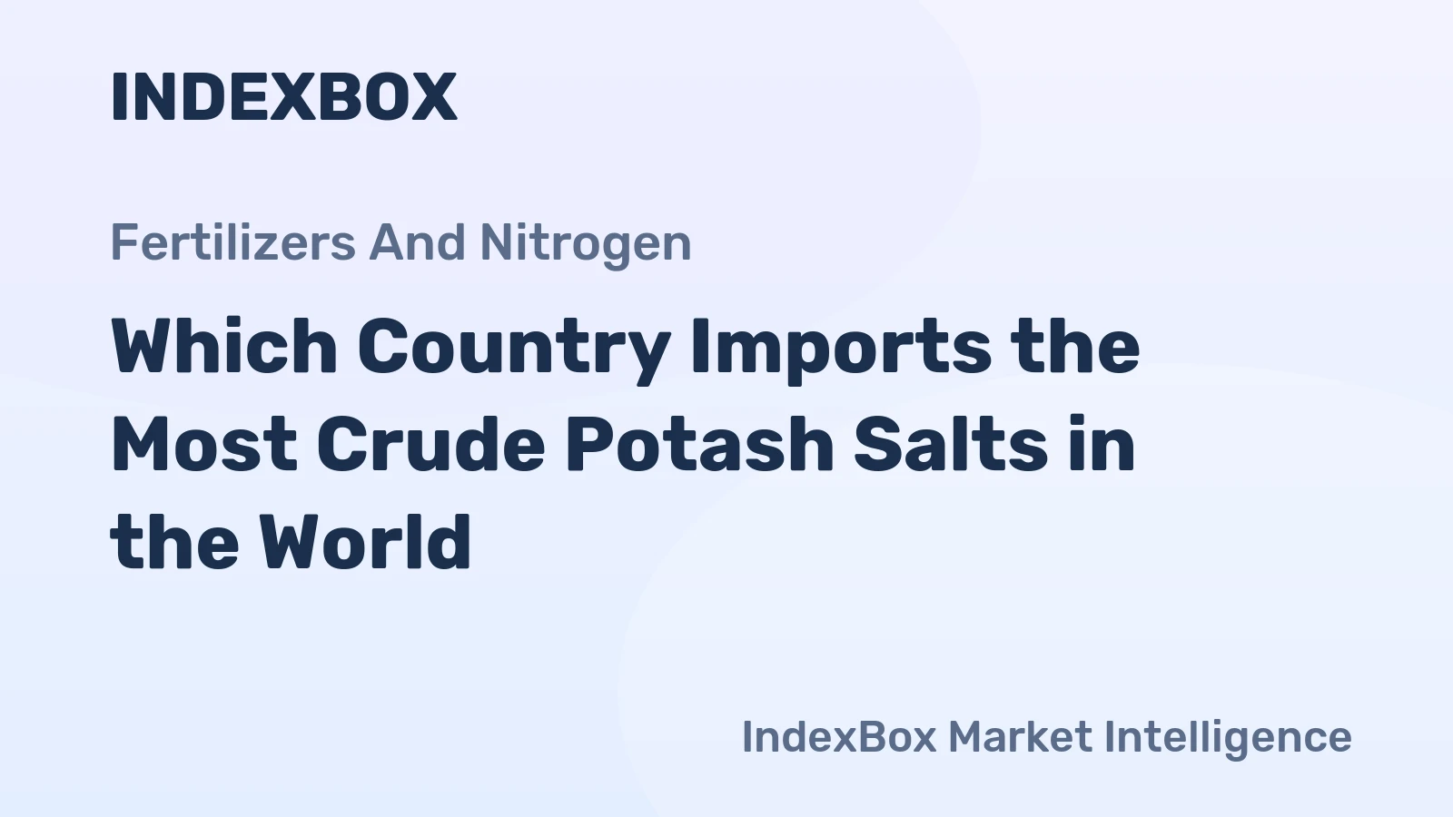 Which Country Imports the Most Crude Potash Salts in the World?