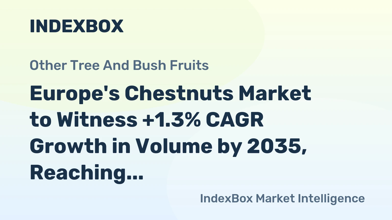 Europe's Chestnuts Market to Witness +1.3% CAGR Growth in Volume by 2035, Reaching 287K Tons